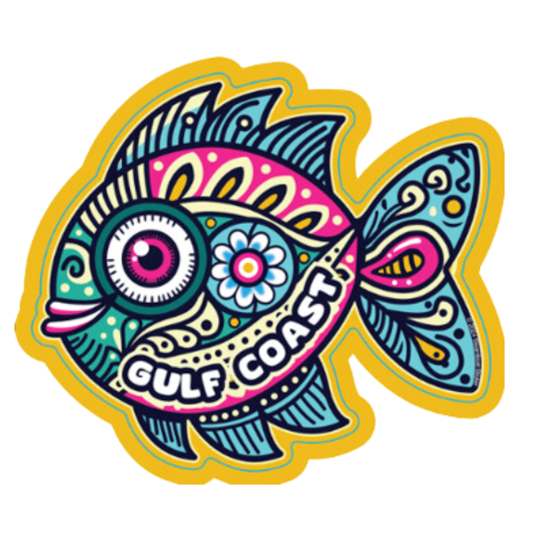 Gulf Coast Fish Mini Sticker – Islanders Outfitter