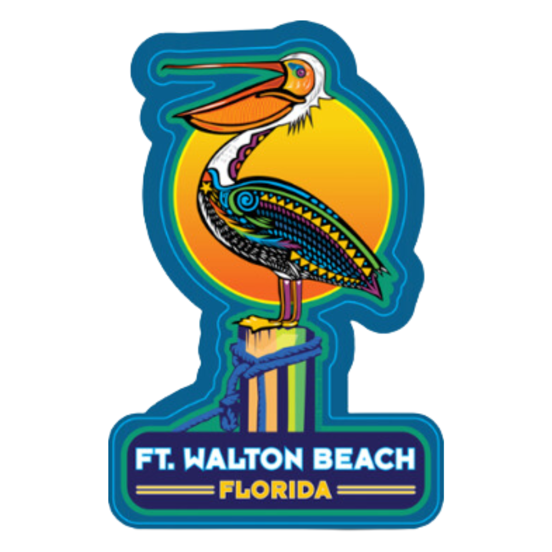 Coco Pelican Ft. Walton Beach Mini Sticker – Islanders Outfitter